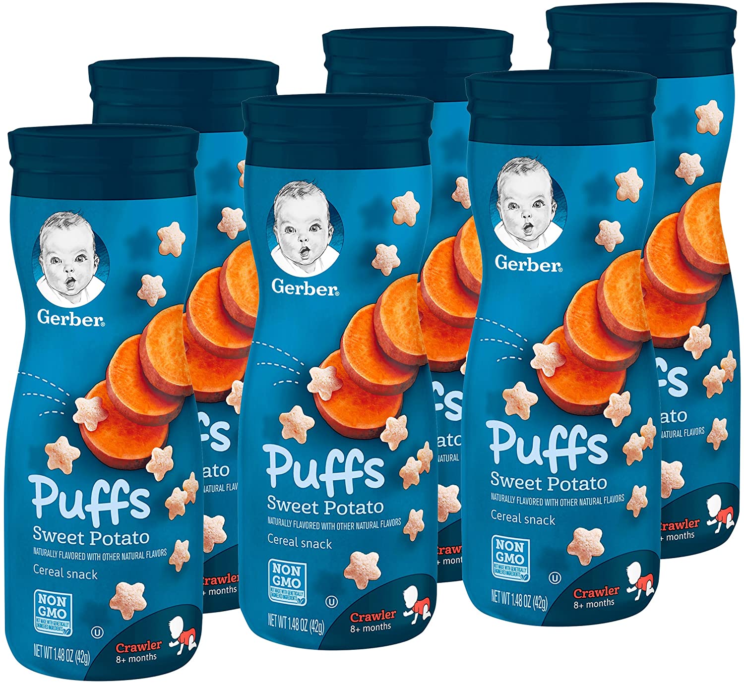 Gerber Graduate Puffs Sweet Potato Snack 40g (Pack of 6) – BigaMart