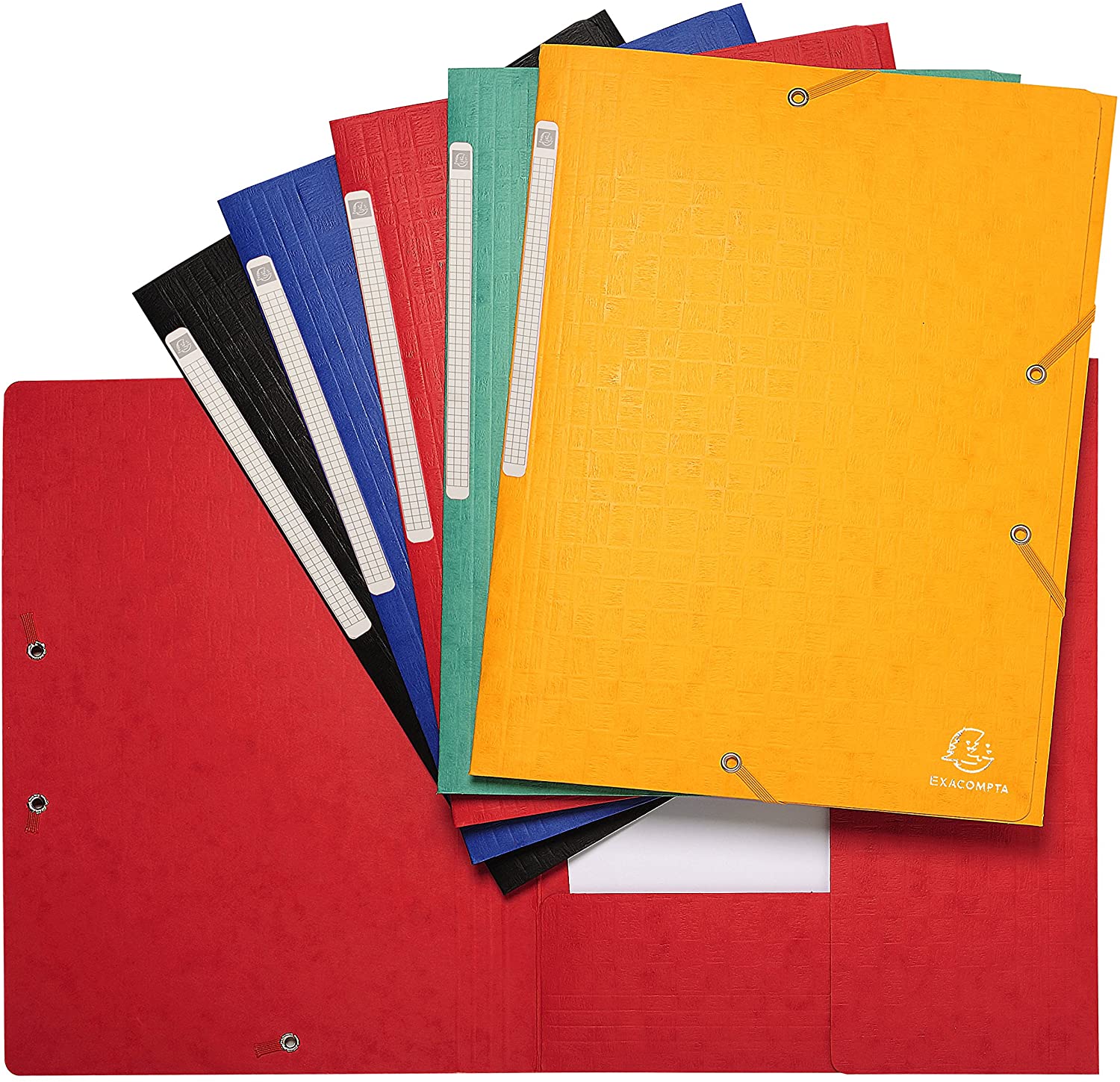 Exacompta Document Wallet 55950E (Manila Cardboard 3 Flaps Label ...