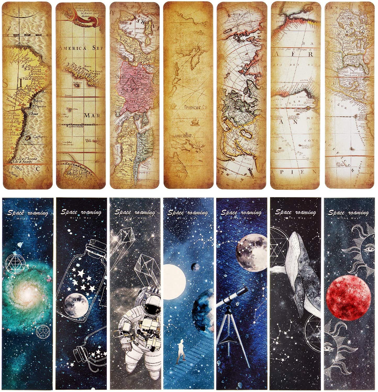 60 Pieces Space Roaming Bookmarks Vintage Style Bookmarks Retro ...