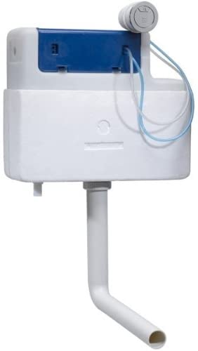 Compact Concealed Cistern Bottom Inlet Dual 3/6 Flush Chrome Plated ...