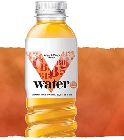 V Water Ginger & Mango Vitamin Water – Zero Sugar – No Artificials, 6 x ...