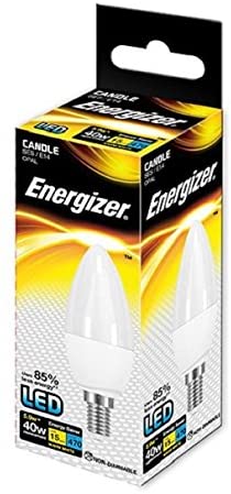 Energizer E14 6 W, 1 LED SES (Small Edison Screw) Candle Bulb – Pack of ...