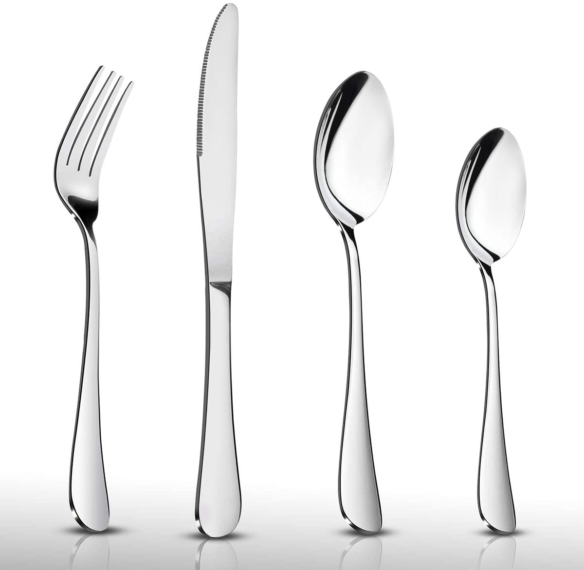 16 Pieces Cutlery Set, HaWare Stainless Steel Basic Flatware Cutlery ...