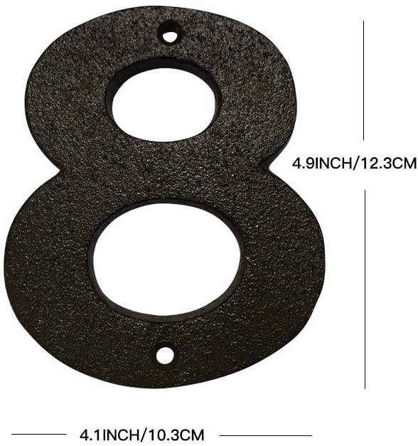 Cast Iron House & Door Numbers 0-9, A-E – Available in Black and Brown ...