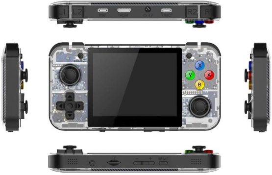 ANBERNIC RetroGame RG350 Transparent White Retro Gaming Portable ...