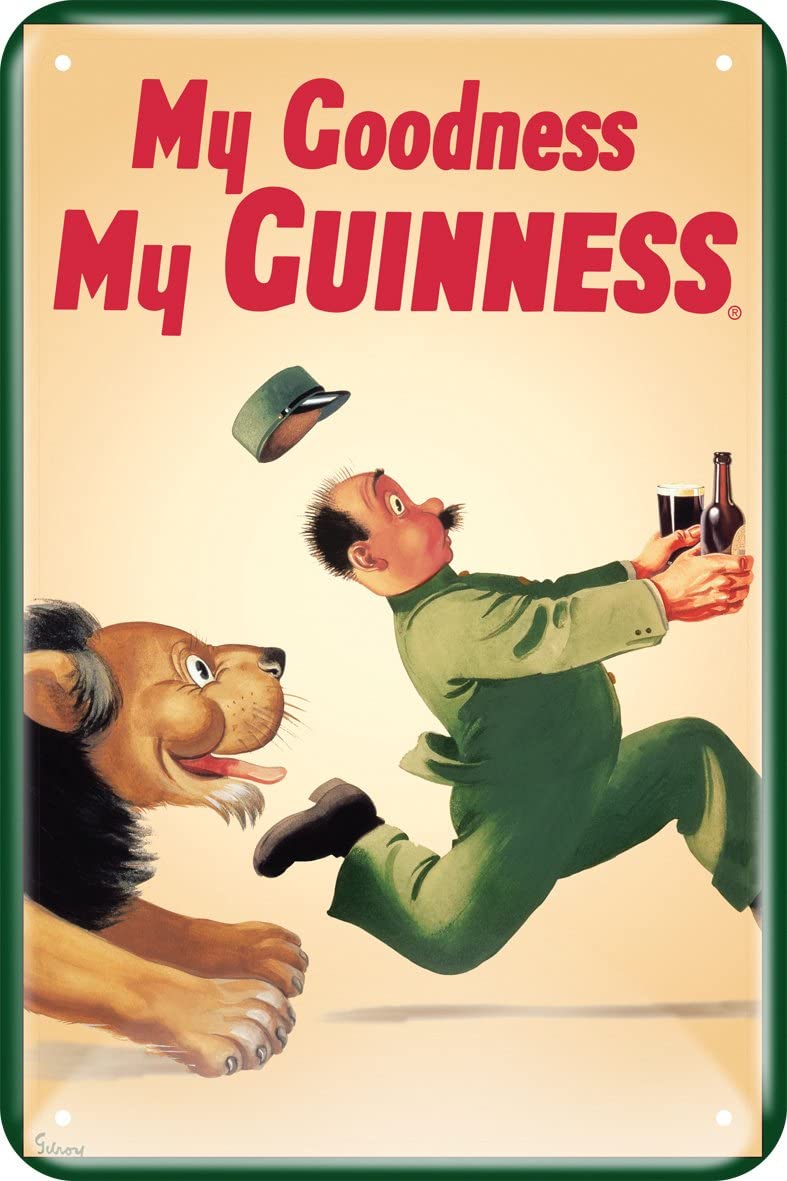 Guinness Metal Sign With Iconic Lion Design (20Cm X 30Cm) – BigaMart