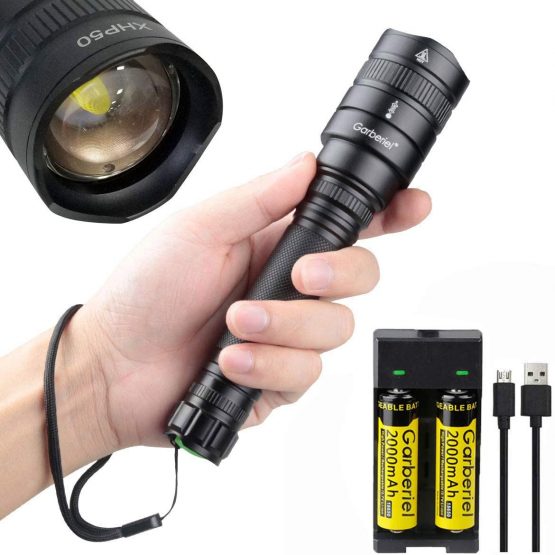 LED Torch 10000 Lumens Powerful XHP50.2 Rechargeable Flashlight, 5 ...