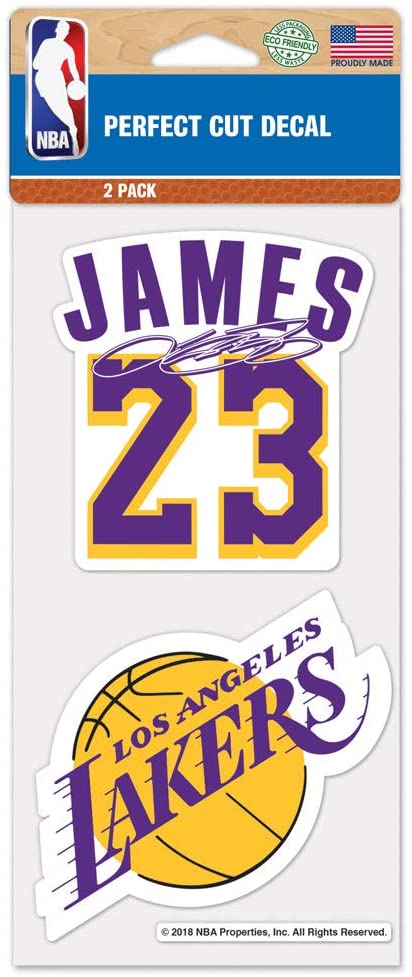 Original NBA Los Angeles Lakers Sticker Set Lebron James in 10 x 10 cm ...