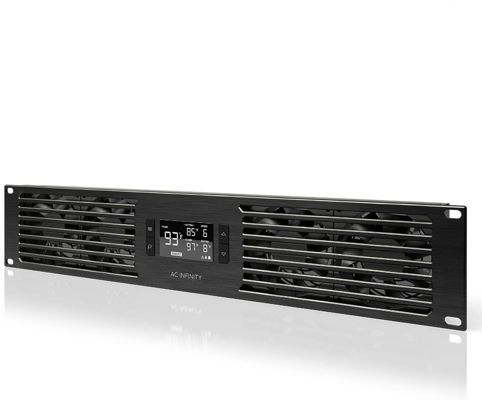 AC Infinity CLOUDPLATE T7-N, Rack Mount Fan Panel 2U, Intake Airflow ...
