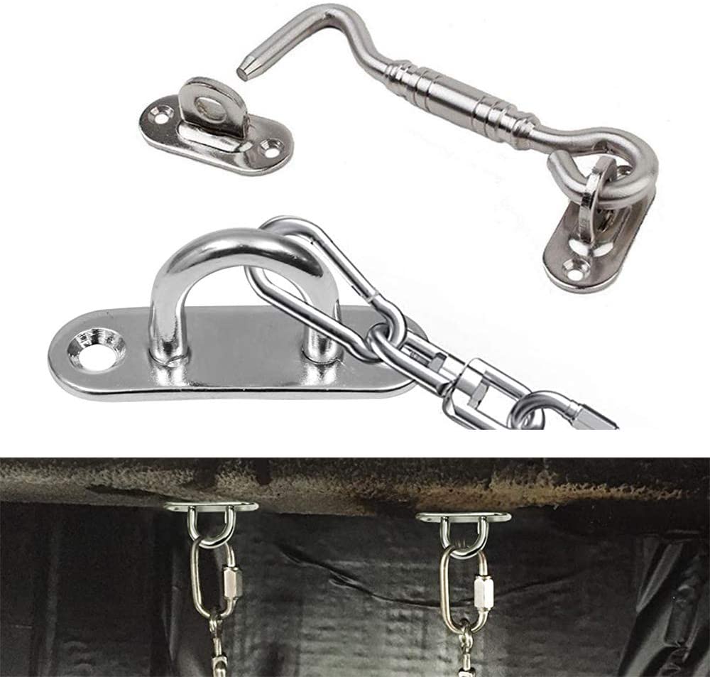 NETUME 4 Pcs Eye Plate – M5/304 Stainless Steel, 5mm Oblong Pad Eye ...