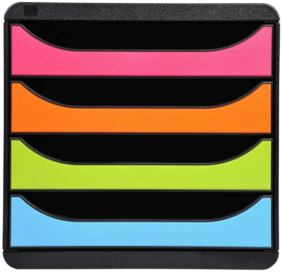 Exacompta – Ref 310498D – BIG-BOX – Desktop Drawer Set, 4 Drawers with ...