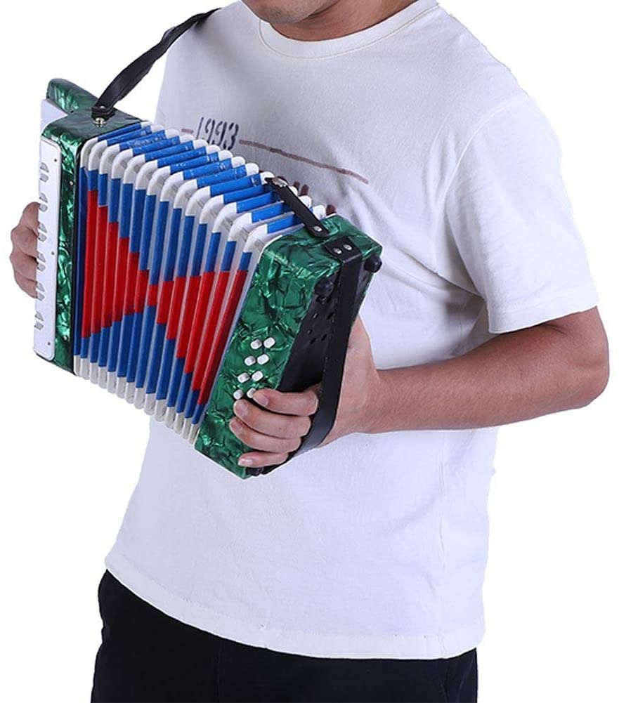 Mini Accordion Instrument for Kids Toy, Portable Children17 Keys 8 Bass ...