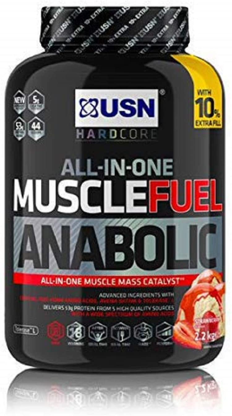 USN Muscle Fuel Anabolic All in one Muscle Building protein shake with ...