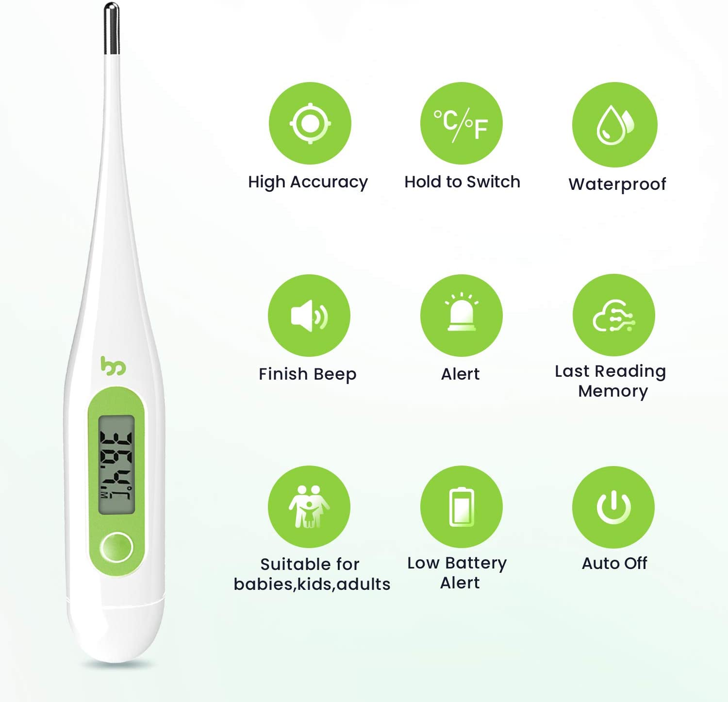 Femometer Digital Thermometers, Oral Thermometer Adults Kids Babies ...