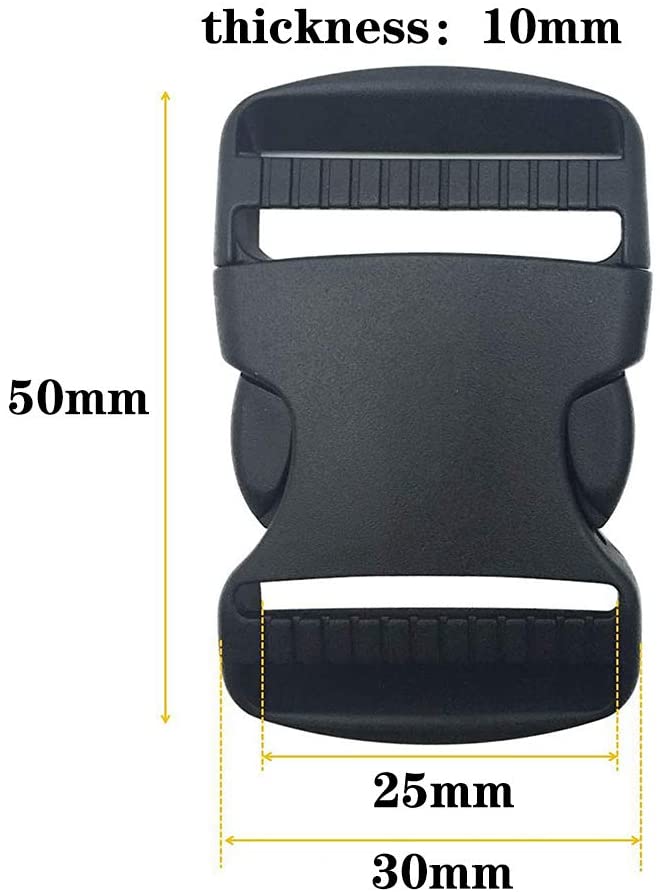 Buckles Clips, 10 Pairs Plastic Tri-Glide Slides for Backpack Repairing ...