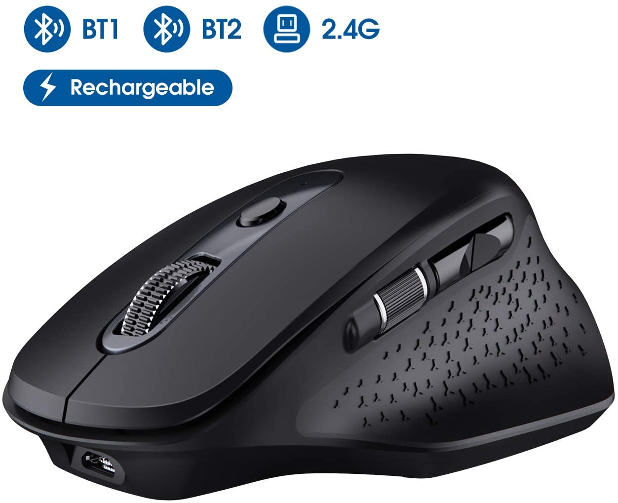VicTsing Wireless Mouse Multi-Device, Rechargeable Bluetooth Mouse ...