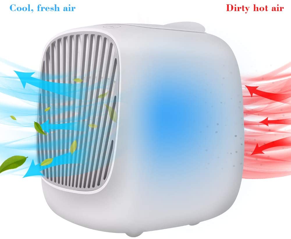 Hisome Mini Air Cooler, 3 in 1 Portable Mini Air Condition, Air Cooler ...