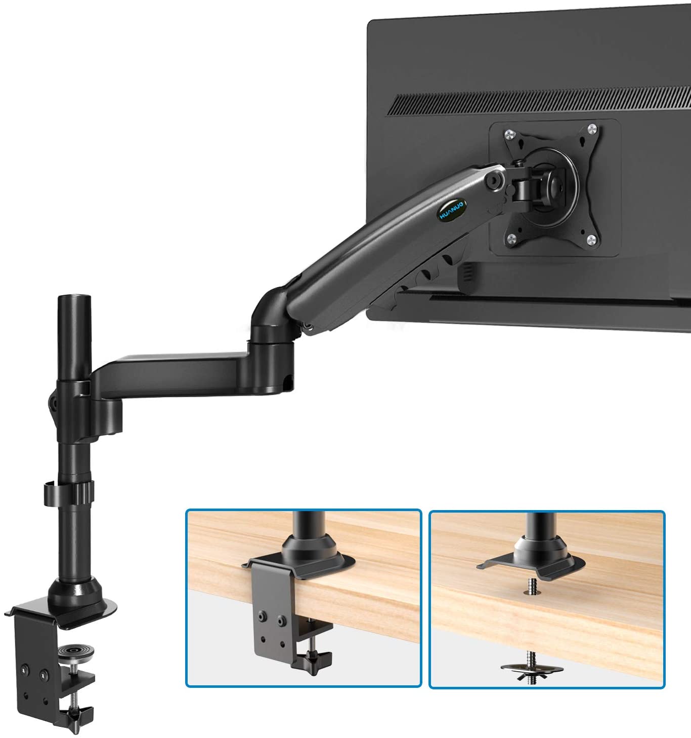 HUANUO Monitor Arm Single for 17-32 inch Curved Screen, Height ...