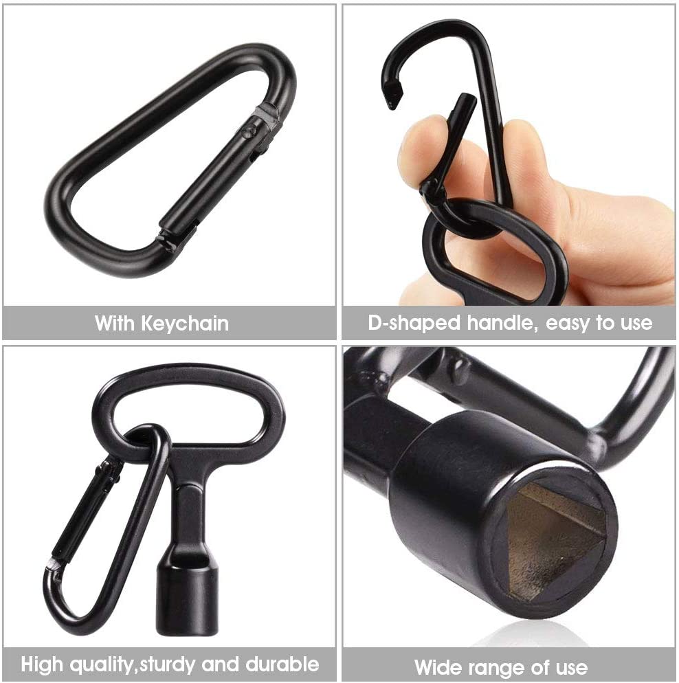 GOLRISEN Gas Meter Key,Electric Cabinet Key,2 Pack Triangle Meter Box ...