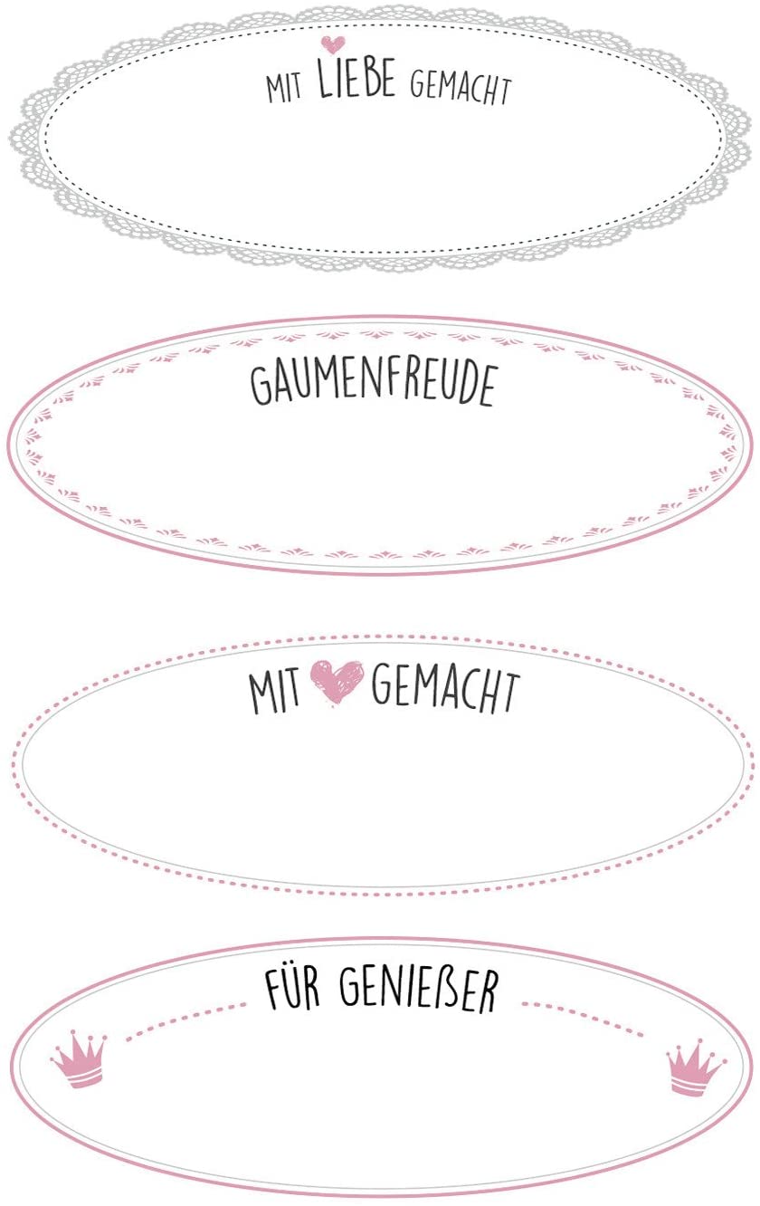 Avery Zweckform Etikett Paper Jam Jar Labels) – Oval Rose – BigaMart