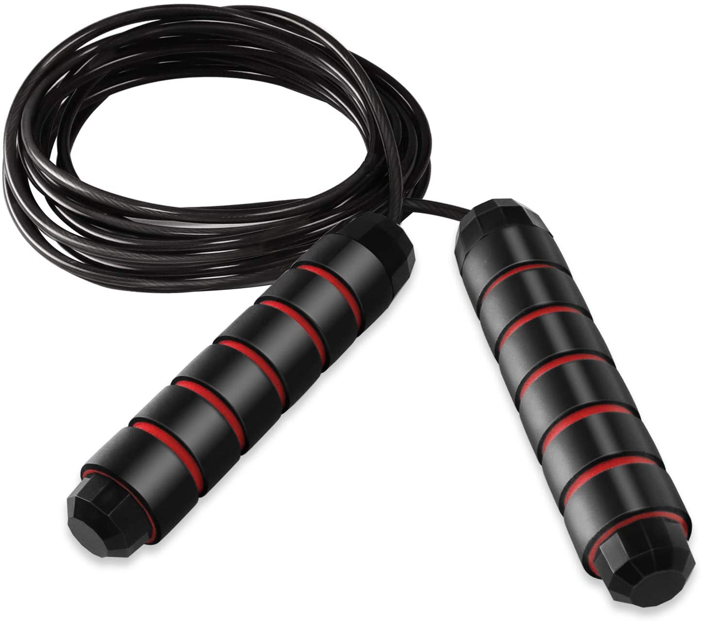 Jump Rope Tangle-Free Rapid Speed Skipping Rope Cable Workout Fitness ...