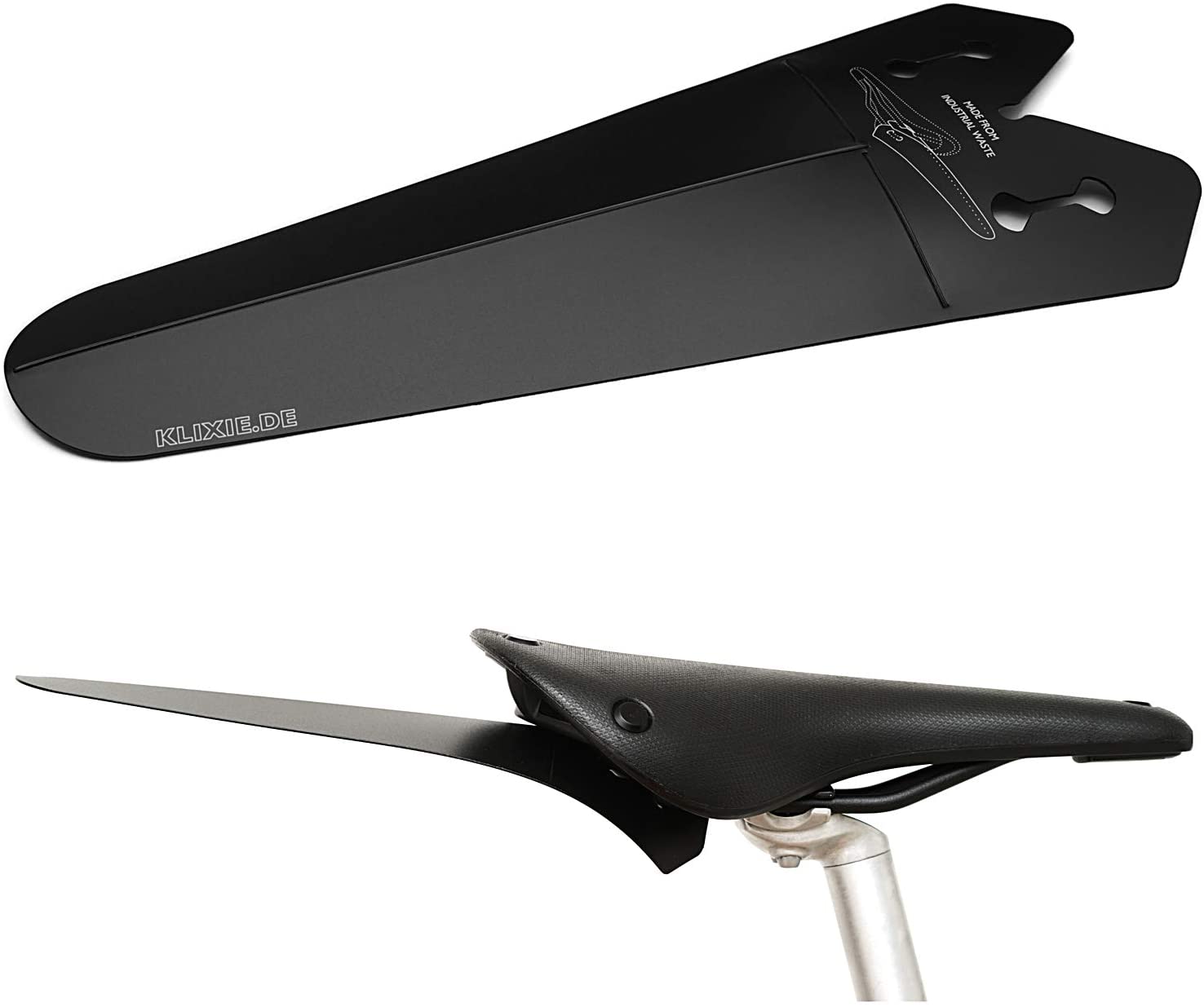 Klixie – mudguard for road bike, clip-on rear splash guard for saddle ...