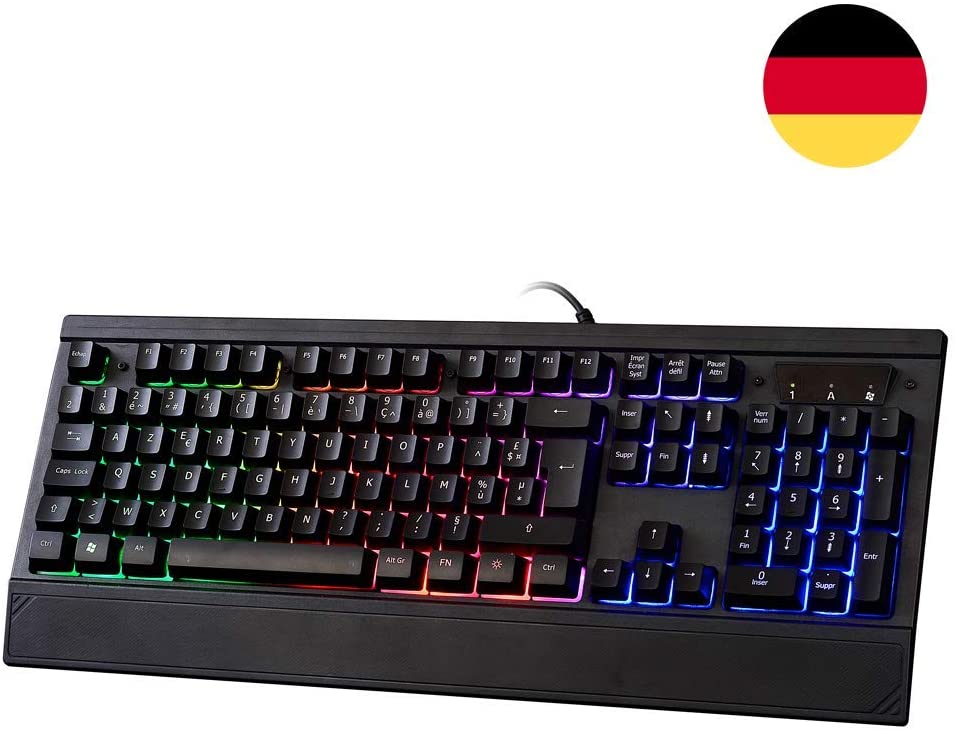 LYCANDER Gaming Keyboard Germany, Wired Keyboard – 19 anti-ghosting ...