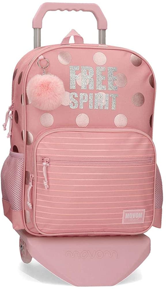 Movom Spirit Backpack with Trolley Pink 31x42x17,5 cms Polyester 22.79L ...