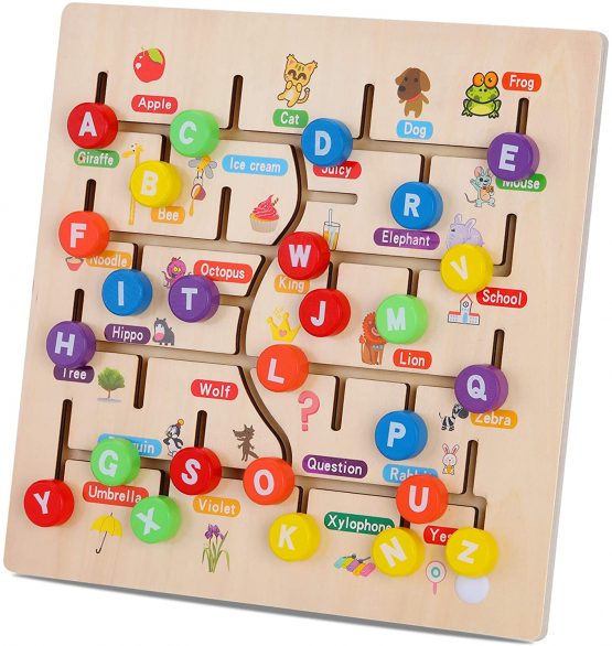 AiTuiTui Wooden Numbers Puzzle Board, 1-20 Numbers&Arithmetic Kids ...