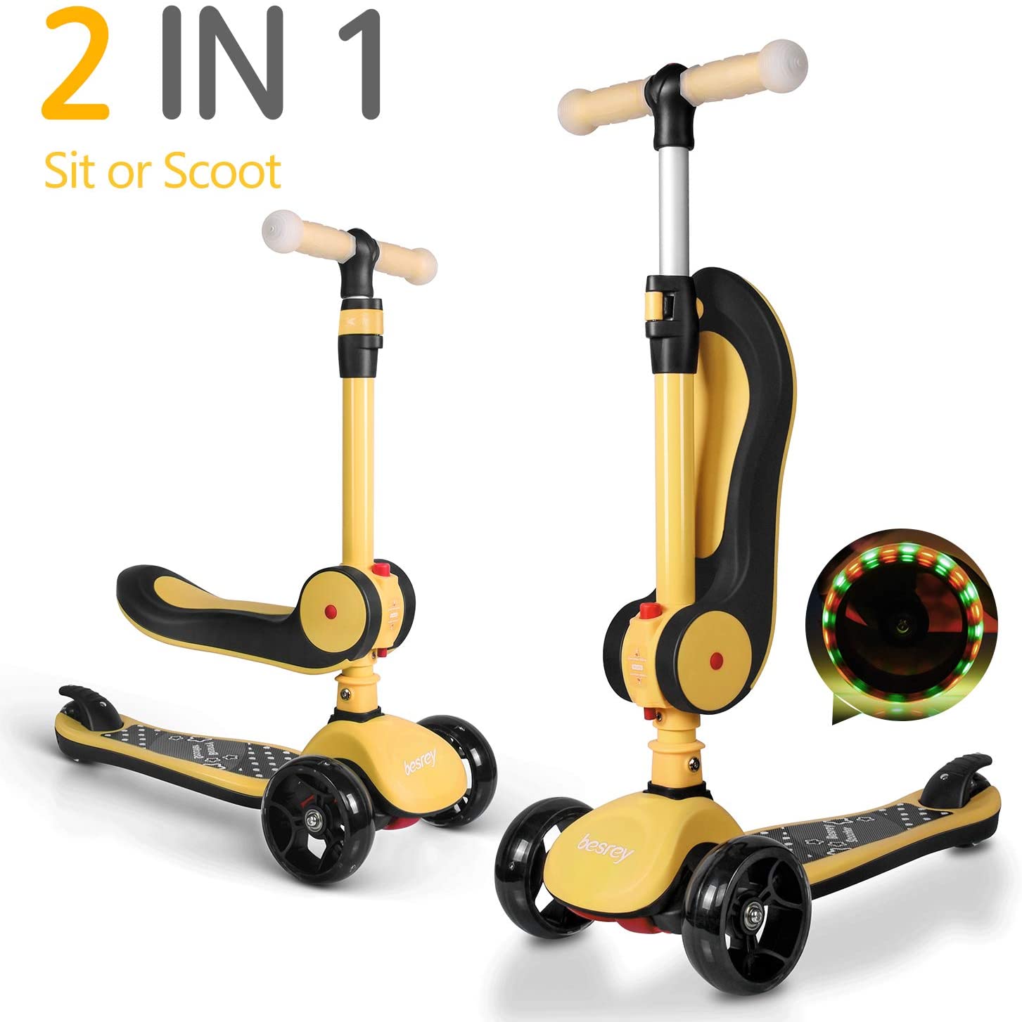 Besrey Kick Scooter For Adults at Joanne Magana blog