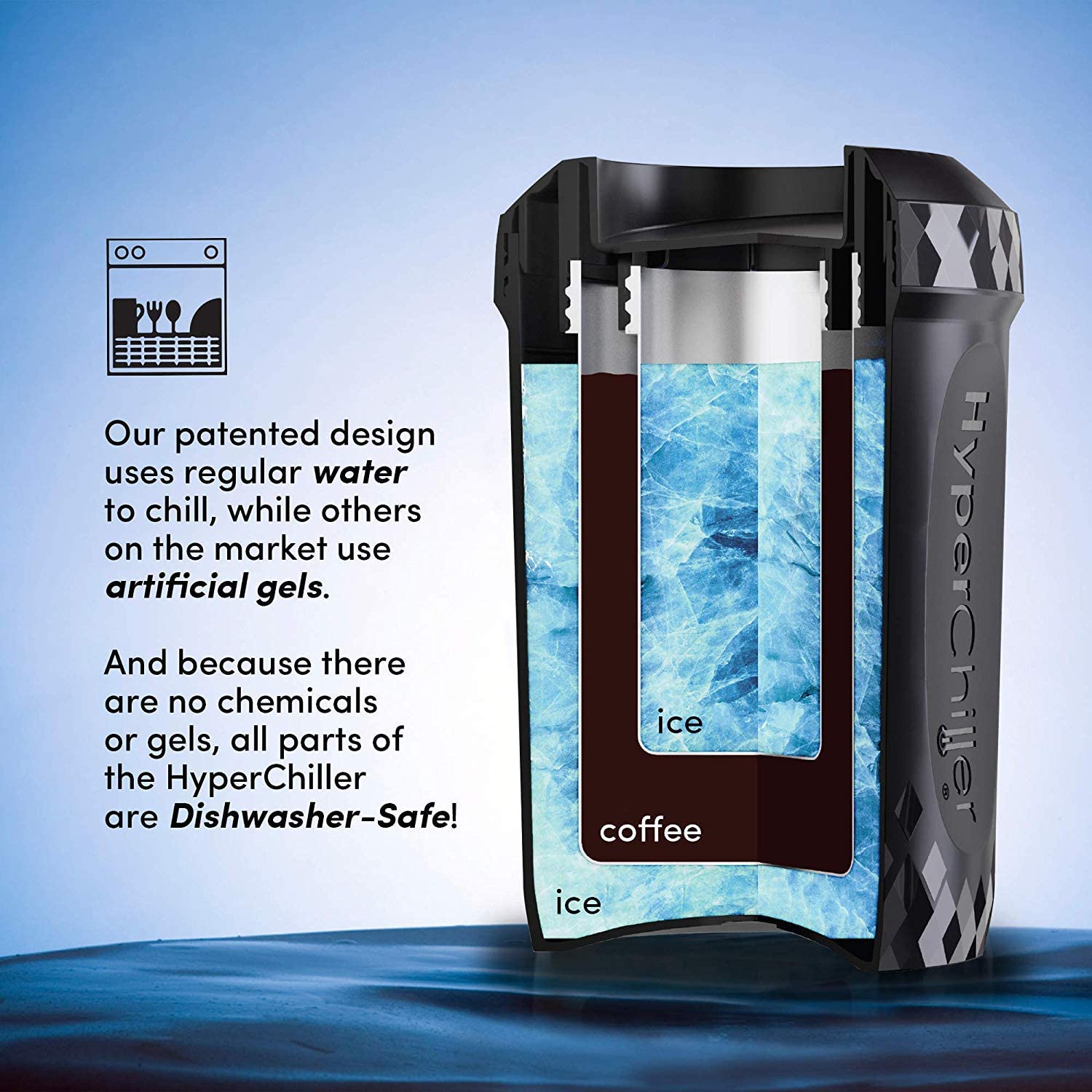 Coffee Cooler- Ready in One Minute, Reusable for Iced Tea, Wine ...