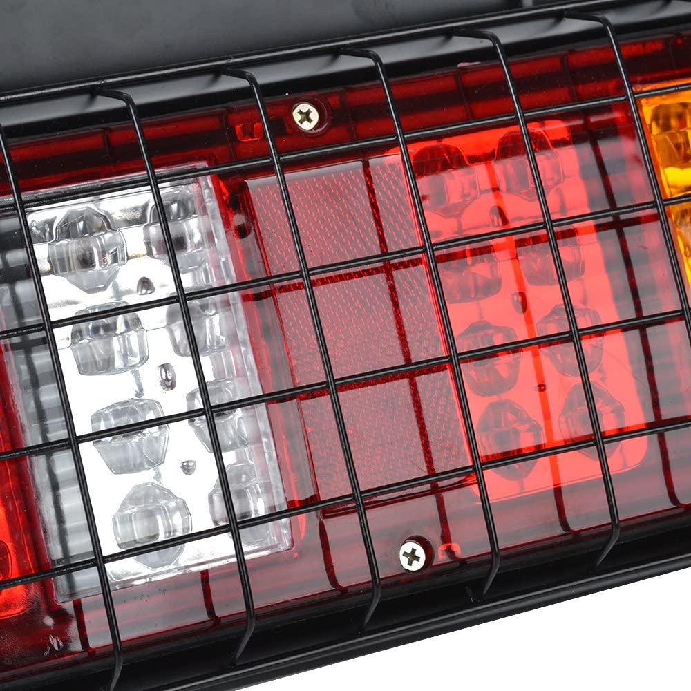 Reelva Pair 12V Rear Stop LED Lights Tail Indicator Lamp Trailer Truck ...