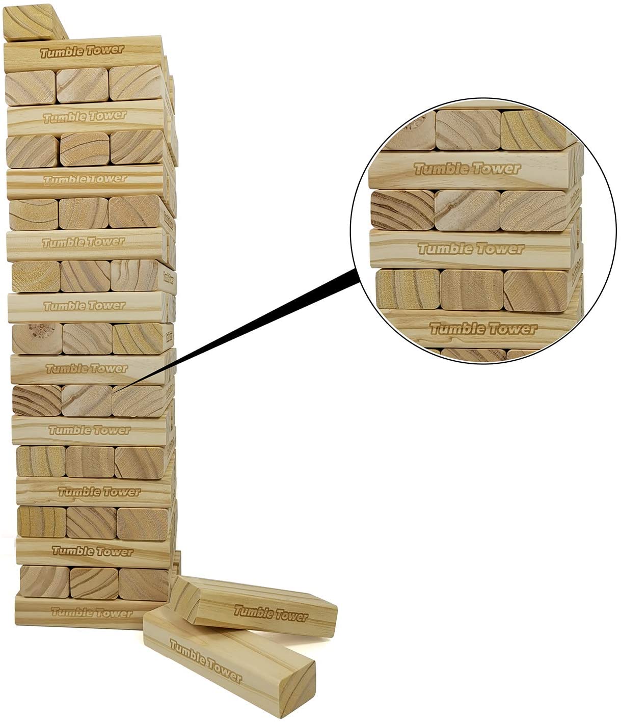 Jumbo Tumble Tower-big Tumbling Tower-Wooden Block (60 pieces 7 kg ...
