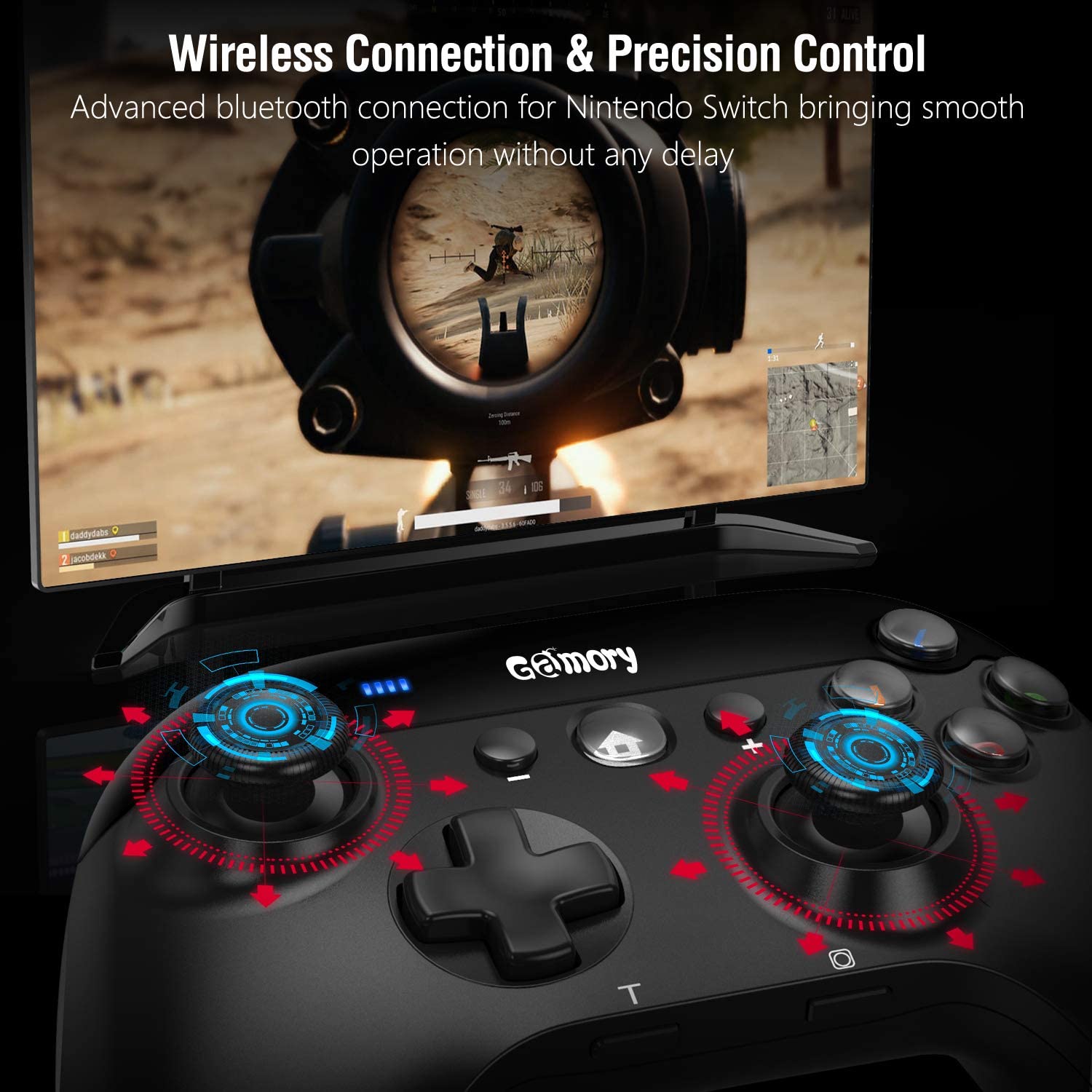 Gamory Wireless Controller for Nintendo Switch, Wireless Pro Controller ...