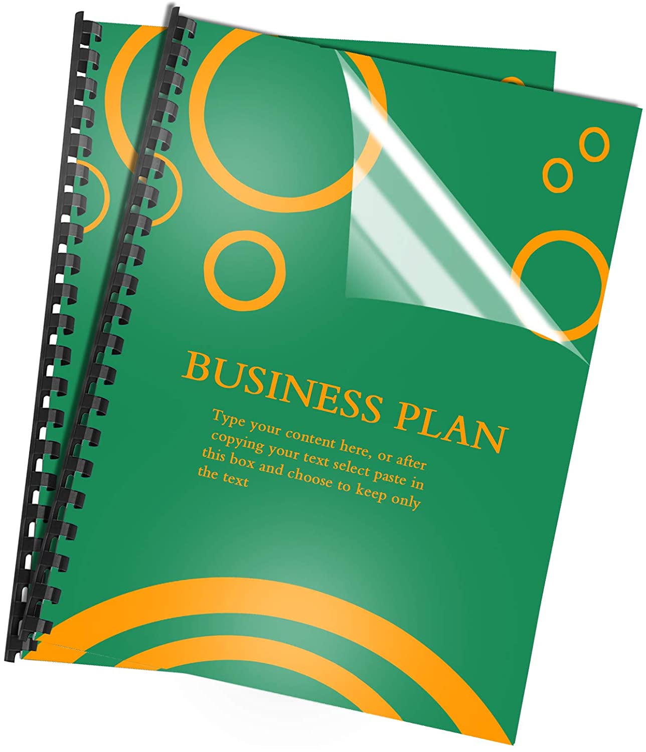 Frosted Clear PVC Binding Covers and Combs Set, 100 Covers and 50 Combs ...