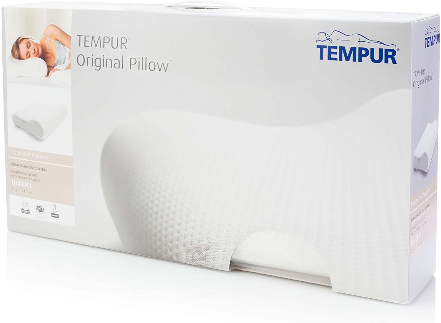Tempur Original Pillow Large 61cm x 31cm x 11.5cm – Ergonomically ...