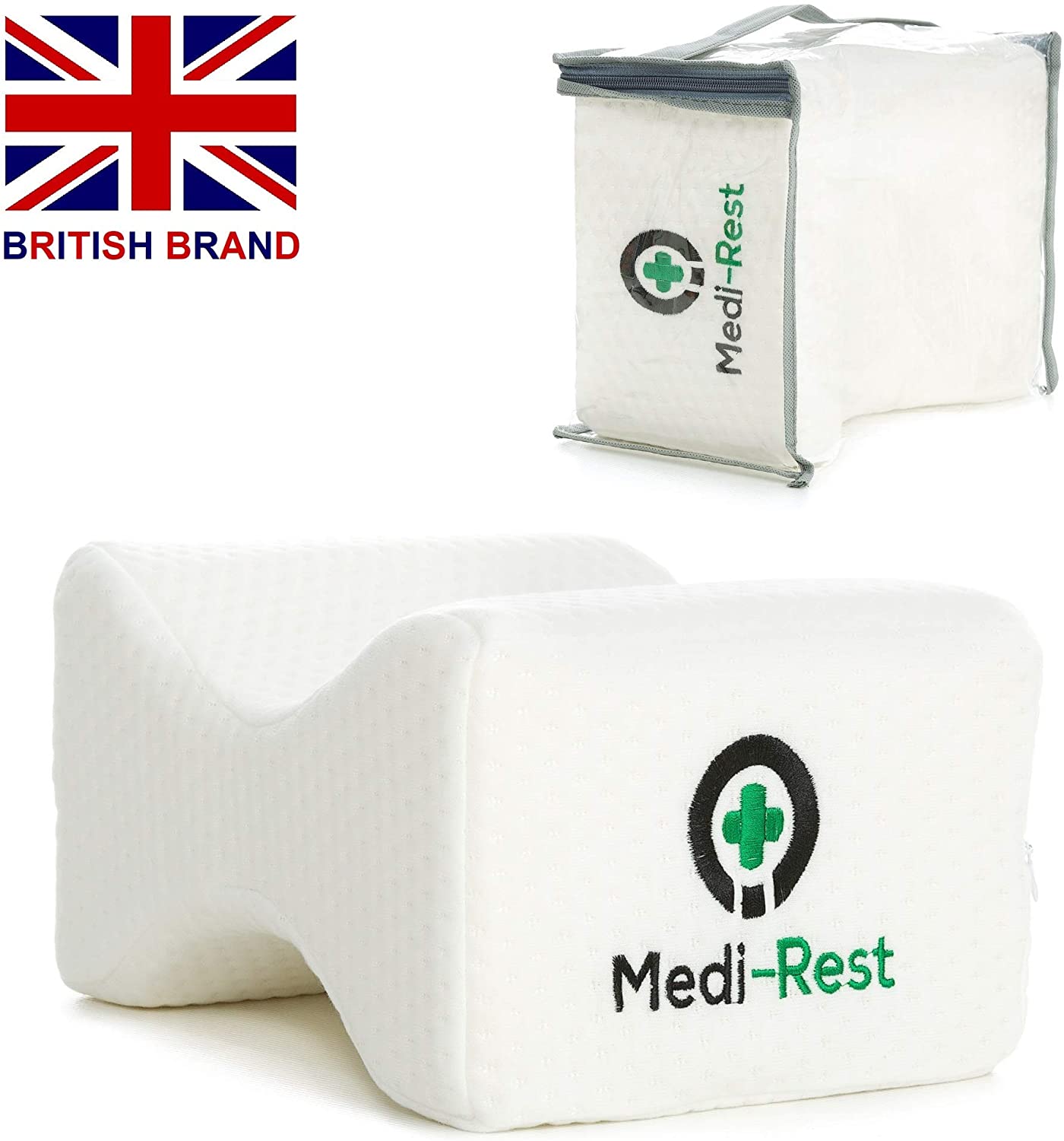 Medi-Rest Orthopaedic Knee Pillow complete with Carry Case | Memory ...