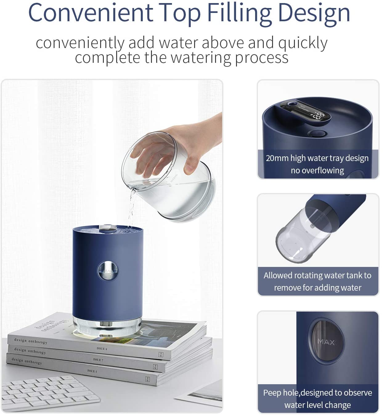 SmartDevil 1000ML Humidifier,air humidifier,Digital Display Humidifier ...