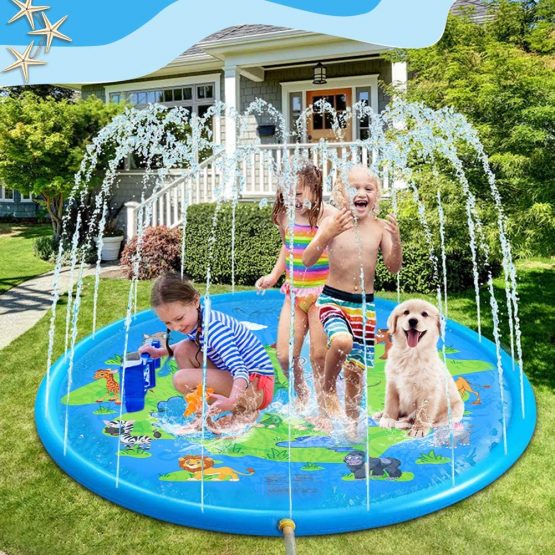 Sprinkle Play Mat 170cm, VOLADOR Sprinkler Pad for Kids, Water Sprinkle ...