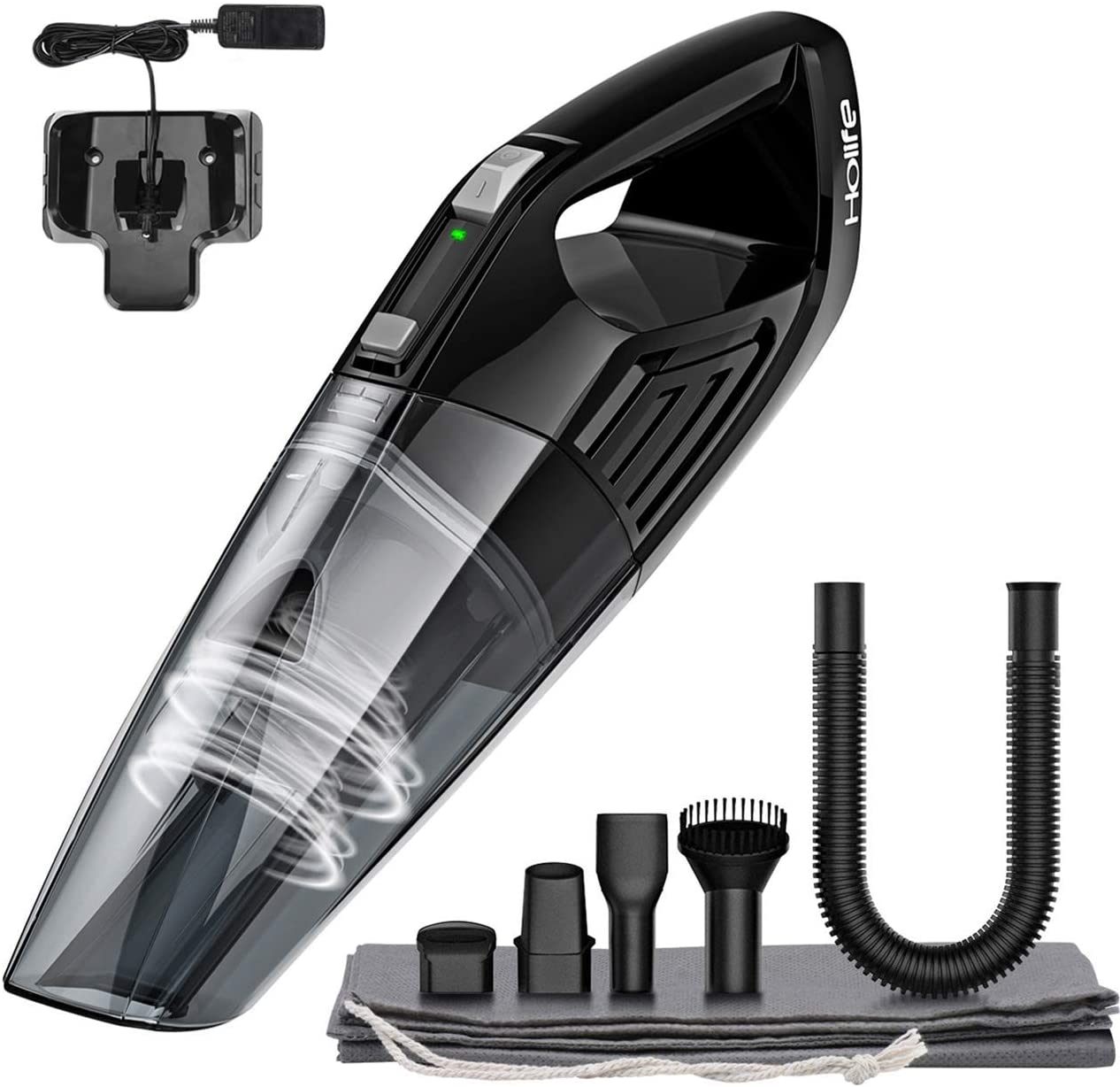 Holife (Upgraded) Handheld Vacuum Cordless, Bagless Vacuum Cleaner ...