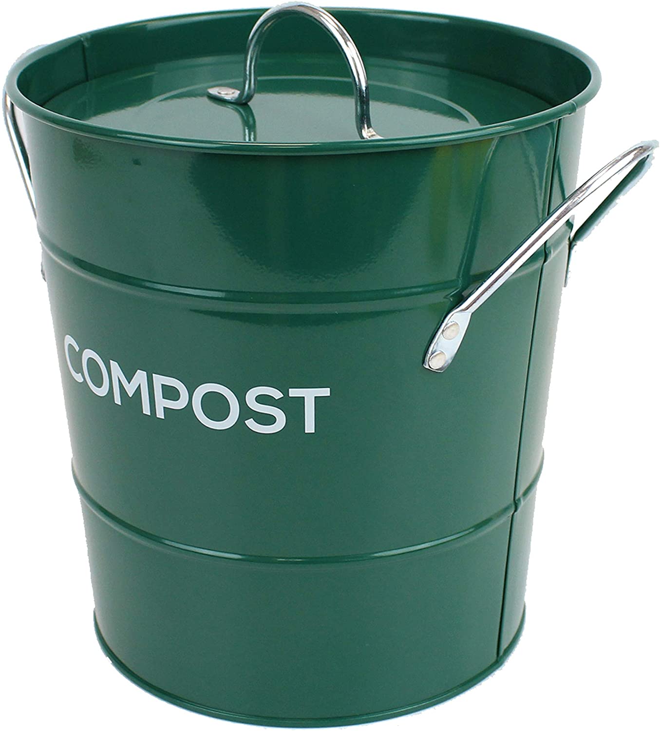 Black Metal Kitchen Compost Caddy – Composting Bin for Food Waste ...