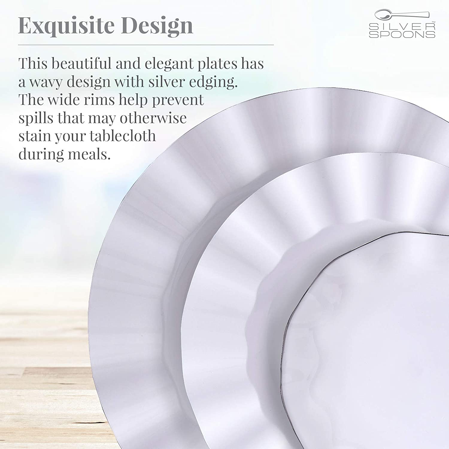 PARTY DISPOSABLE 180 PC DINNERWARE SET | 60 Dinner Plates | 60 Salad ...