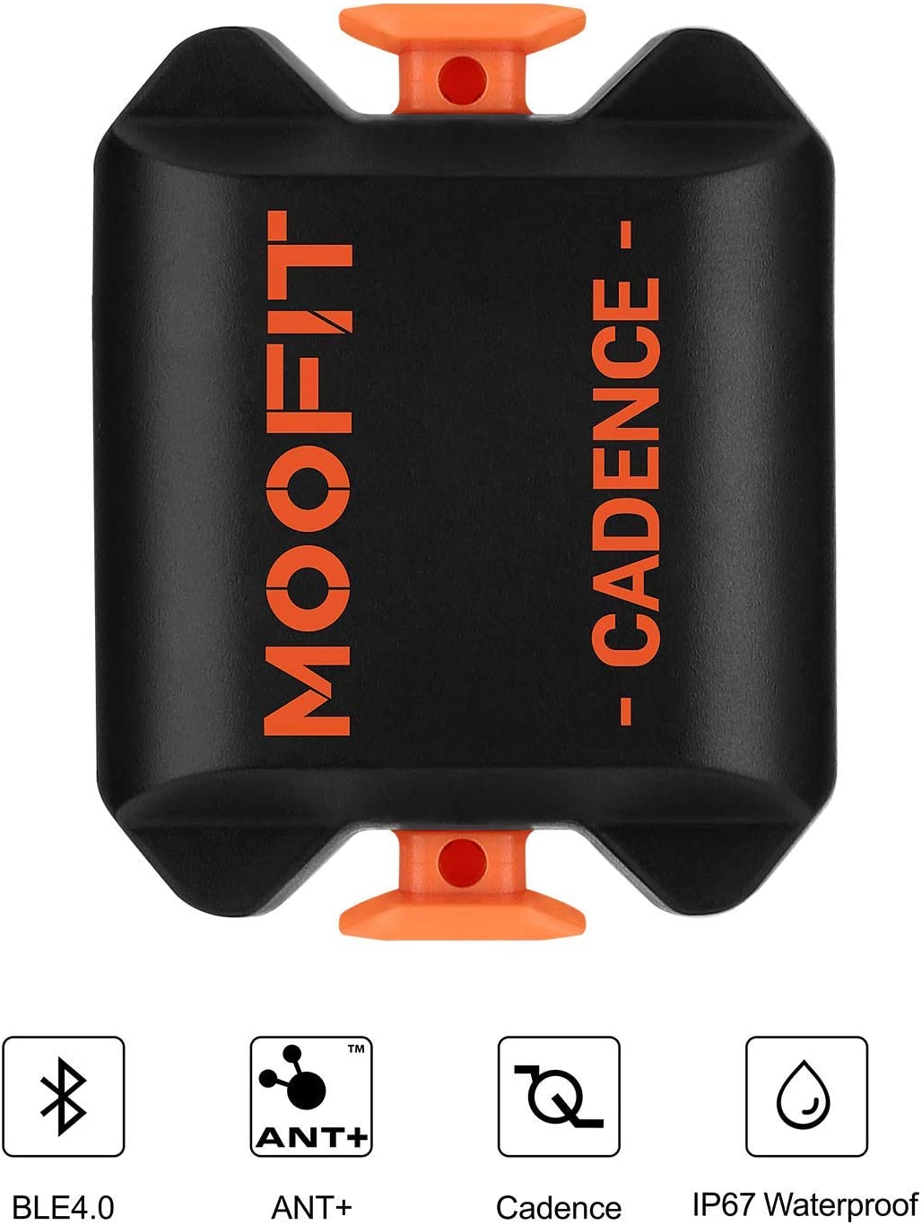 moofit Cycling Cadence Sensor with Bluetooth & ANT+ IP67 Waterproof ...