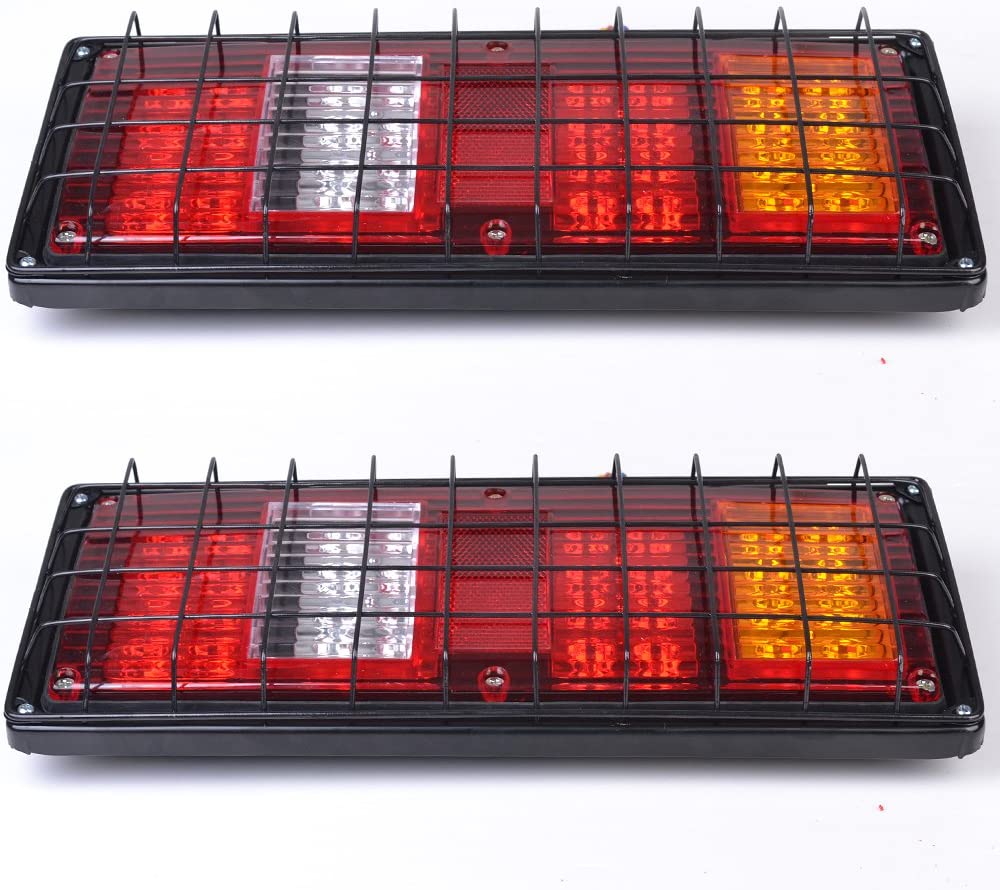 Reelva Pair 12V Rear Stop LED Lights Tail Indicator Lamp Trailer Truck ...
