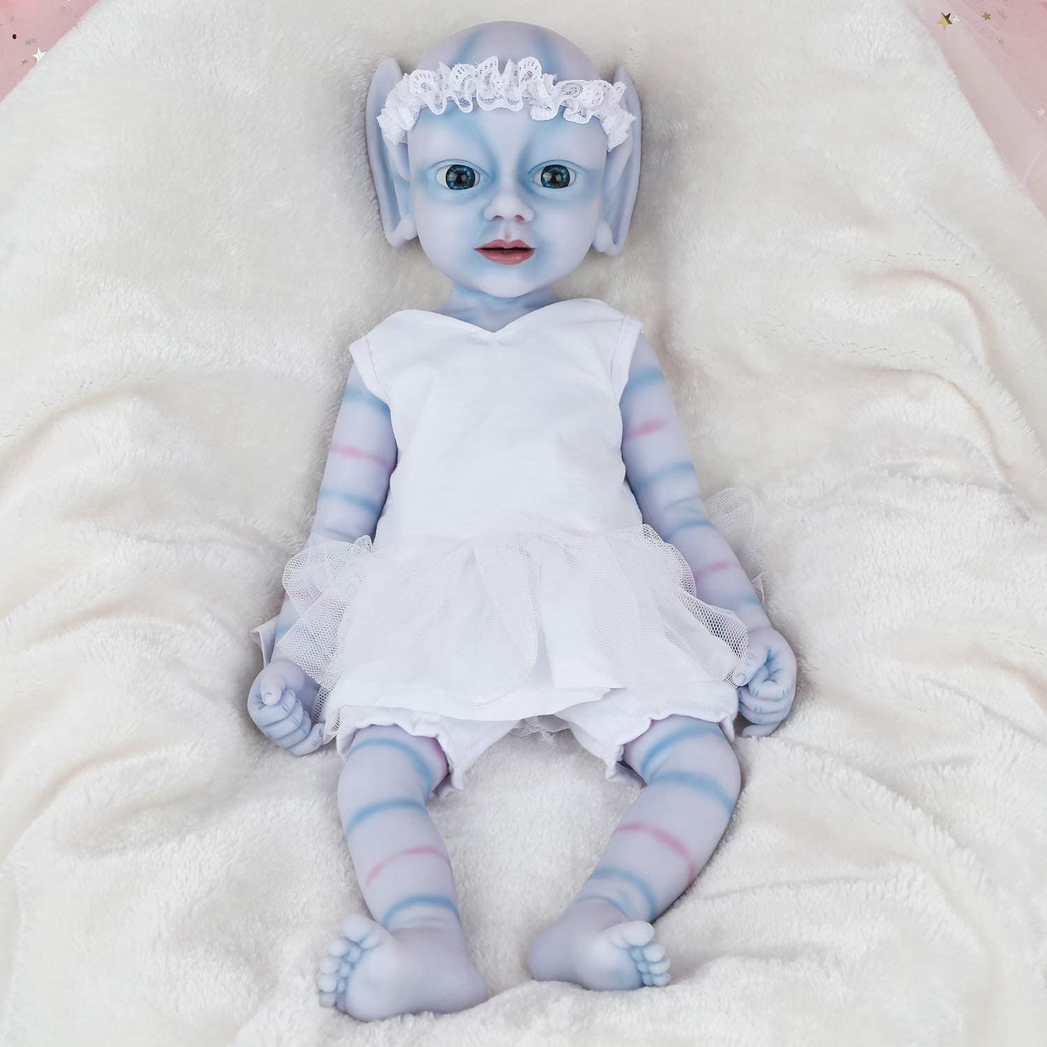 Vollence 18 Inch Elf Full Silicone Reborn Baby Doll ,Not Vinyl Dolls ...
