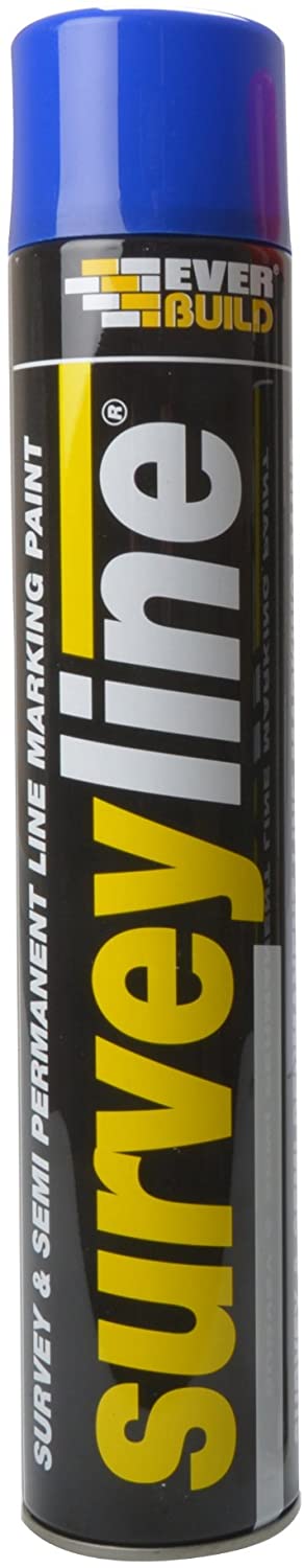 Everbuild Surveyline Semi-Permanent Spray Paint, Blue, 700 ml – BigaMart