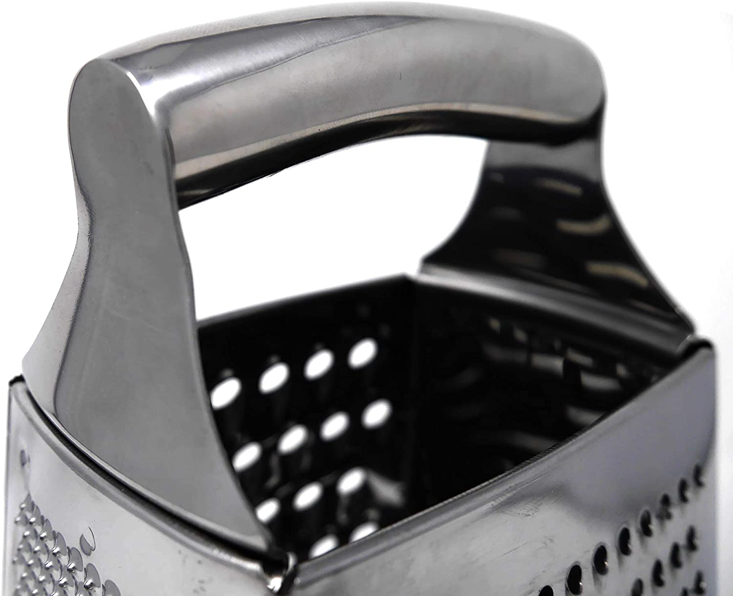 Vel. Professional Non-Slip Stainless Steel Box Grater with Curved ...