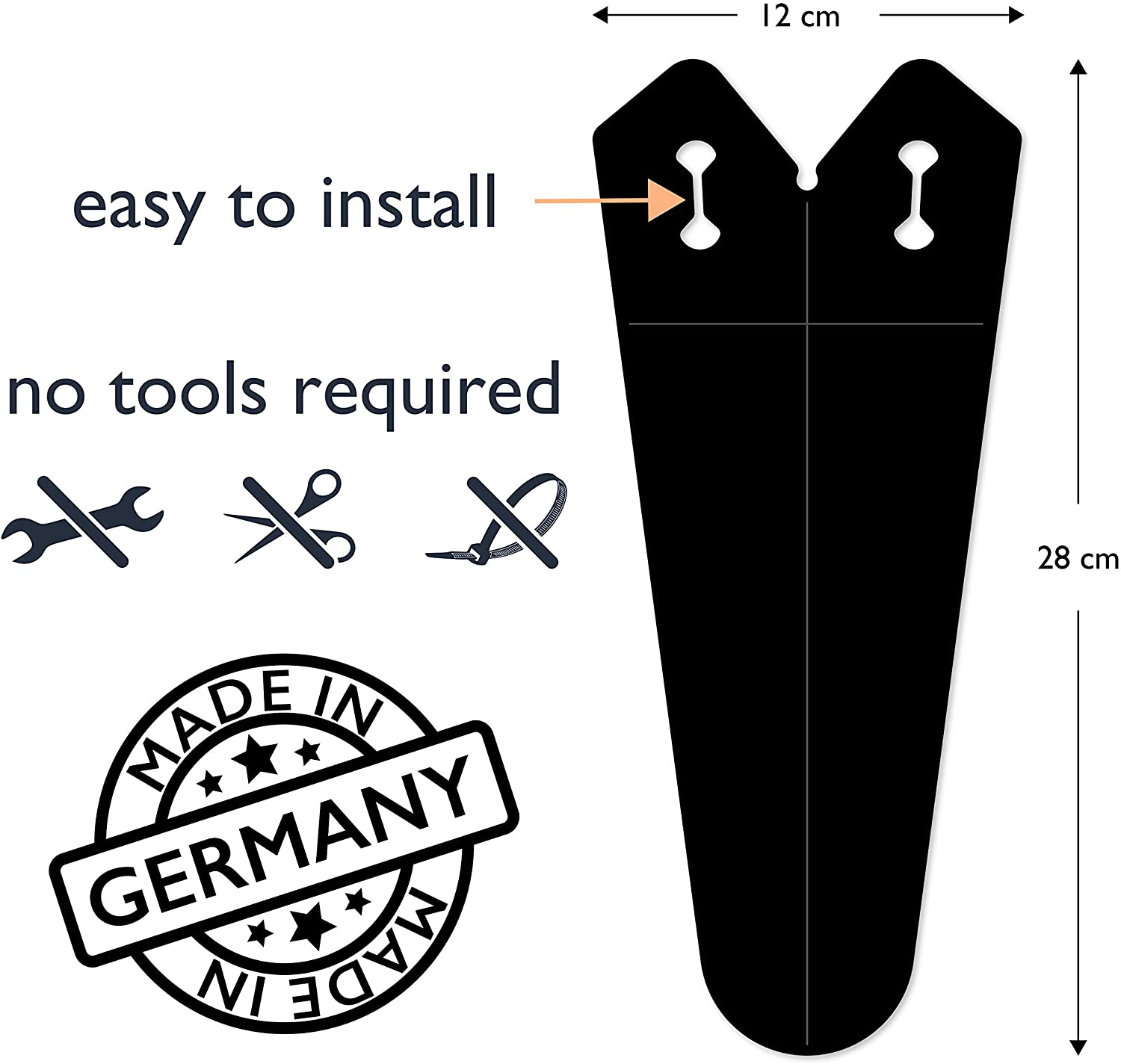 Klixie – mudguard for road bike, clip-on rear splash guard for saddle ...