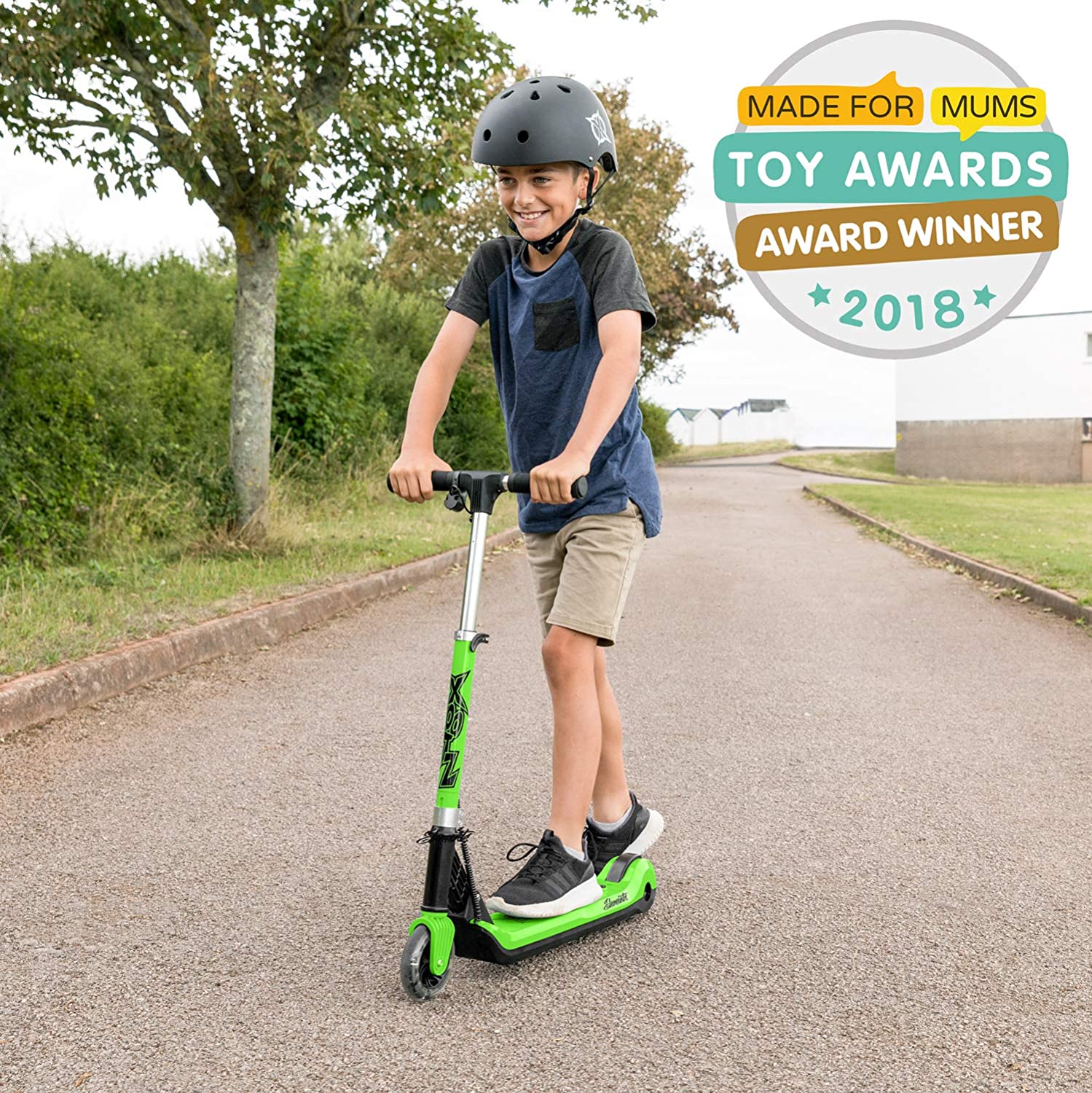 Xootz Kids’ Element Electric Folding Scooter with LED Light Up Wheel ...