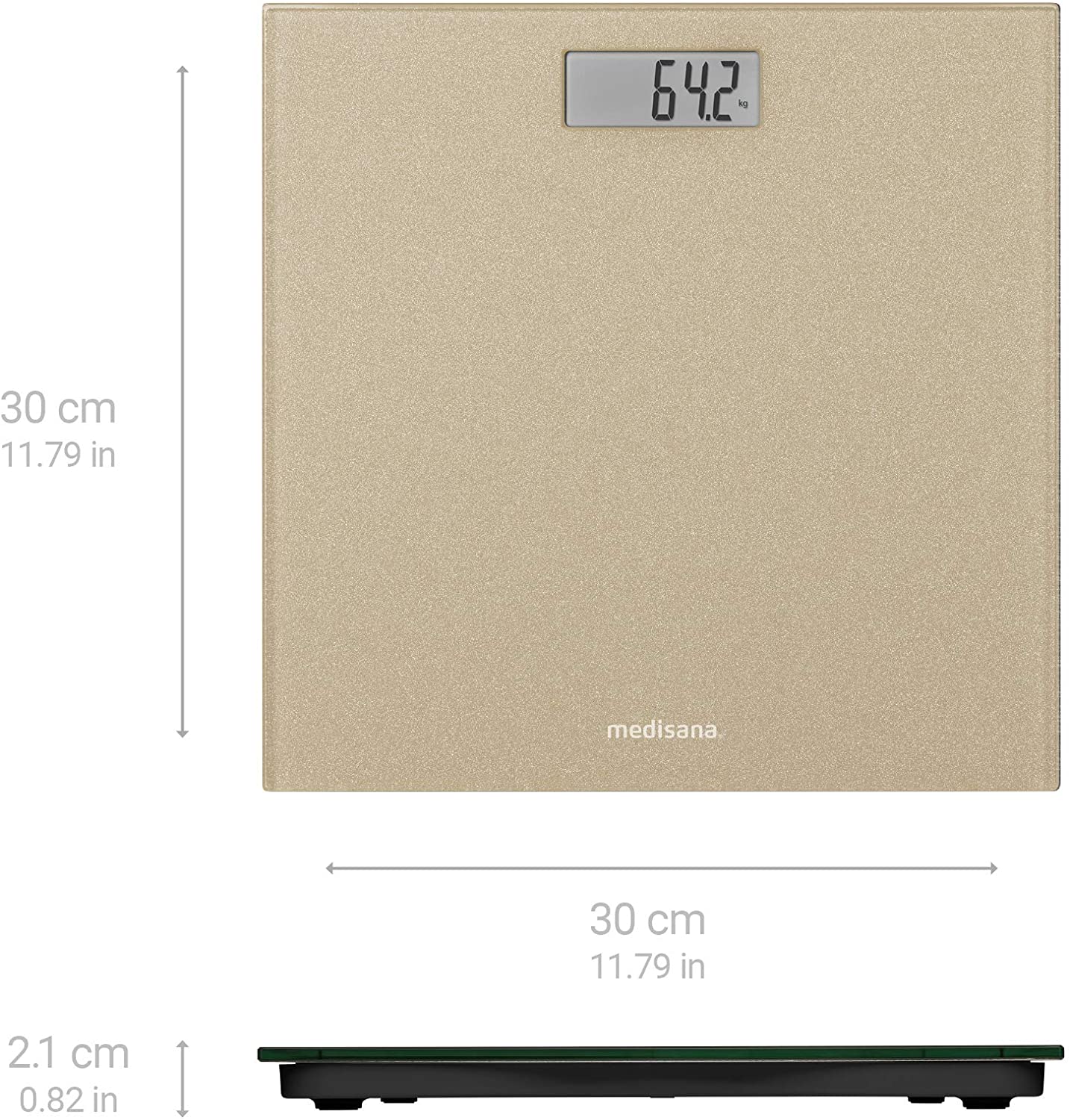 medisana PS 500 Digital Personal Scale up to 180 kg / 396 lbs Bathroom ...